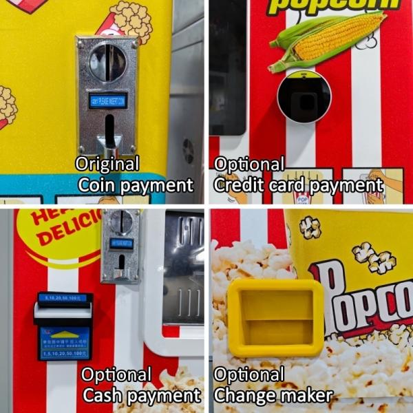 Quality AC Powered Unmanned Street Vendor Popcorn Machine Fully Automatically for sale