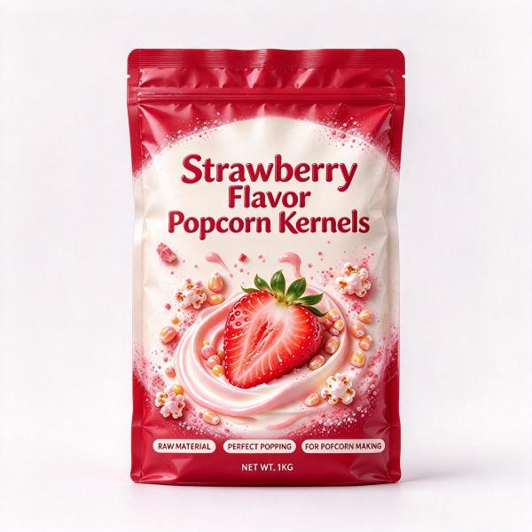 Quality Premium Strawberry Sweet Flavored Corn & Popcorn Kernels with Rich Berry Aroma for sale