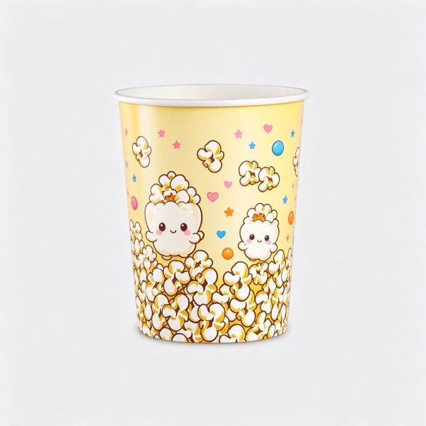 Quality Customizable 32gr Popcorn Cup with Rotundity Design for Vending Machines for sale