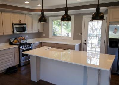 China Style Nano Glass Countertop With Kitchen Cabinet , Glass Stone Countertops for sale