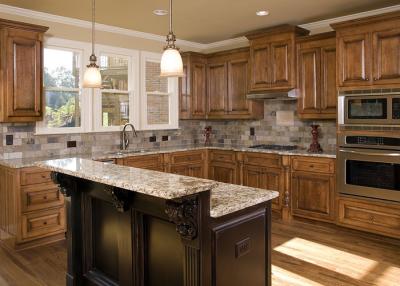 China Antique Kitchen Natural Granite Countertops Cabinet for sale