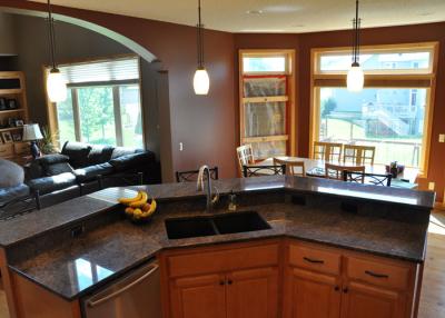 China Black Kitchen Natural Granite Countertops with Oven for sale