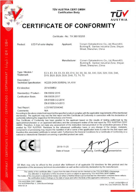 TUV - Conwin Optoelectronic Co., Ltd.