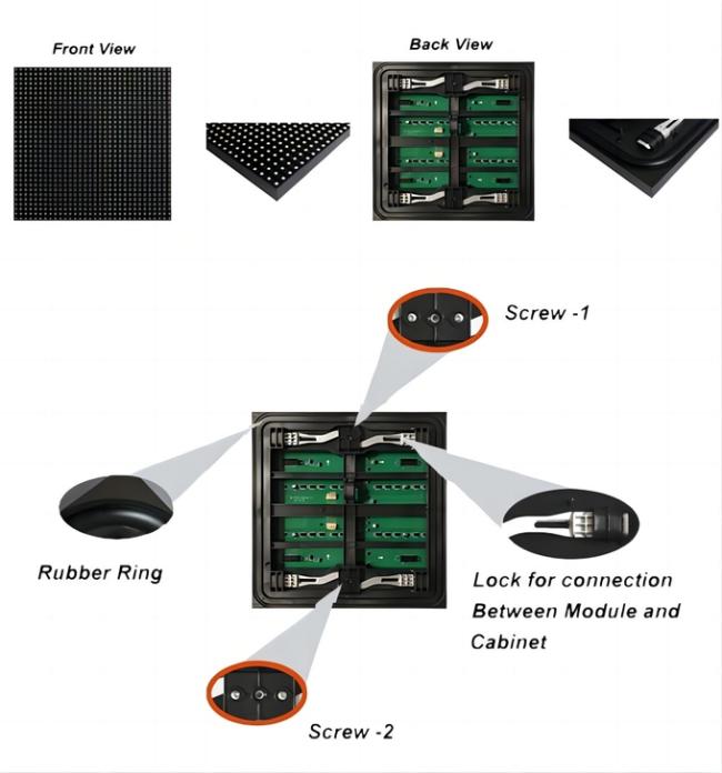 Waterproof Rgb Led Screen , Real Smd 3in1 P10 Outdoor Full Color Led Display 2