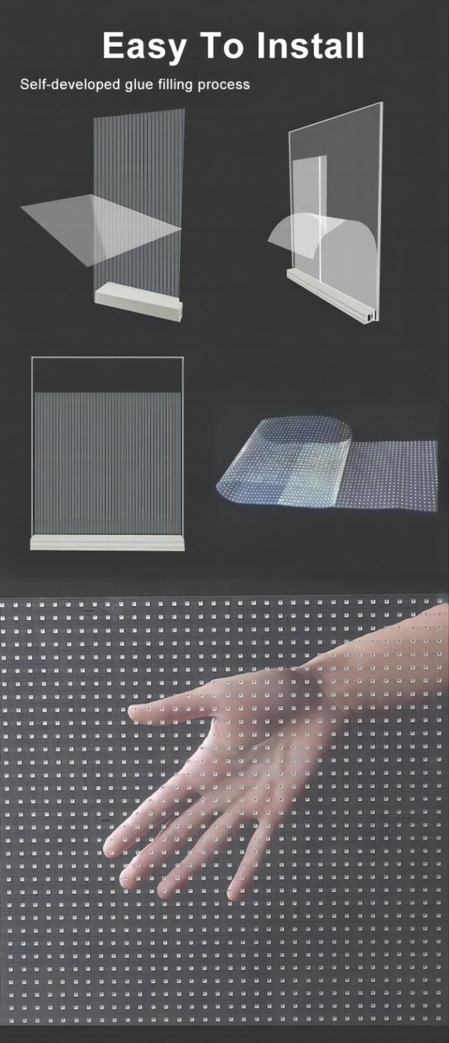 Film Transparent LED Display Screen Glass LED Screen Glass LED Mesh 4