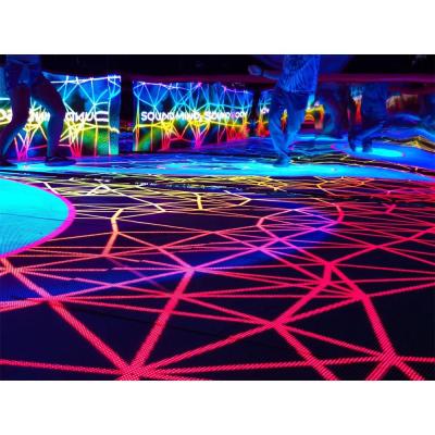 China P4.8 Indoor Full Color Interactive Digital Dance Floor Led Display Floor Tile Led Stage Wedding Screen Touch Screen Type for sale