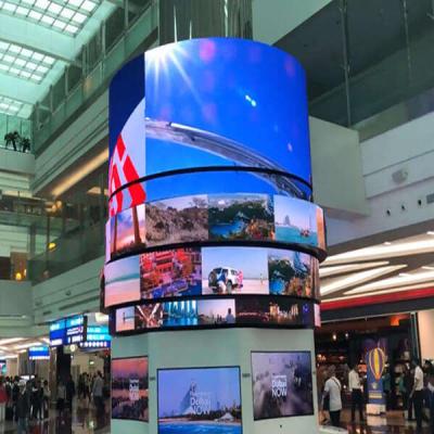 China P2 P2.5 P3 P4 P5 Indoor Flexible LED Module Panel Full Color Curved Circle Led Display for sale