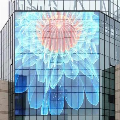 China Outdoor Indoor P3.91-P7.8 LED Glass Cabinet 500x1000mm Transparent Film Panels Strip Grid for sale