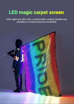 China Flying LED Display with Drone Magic Carpet Screen LED Film Screen Rechargeable for Outdoor Advertising Customized for sale