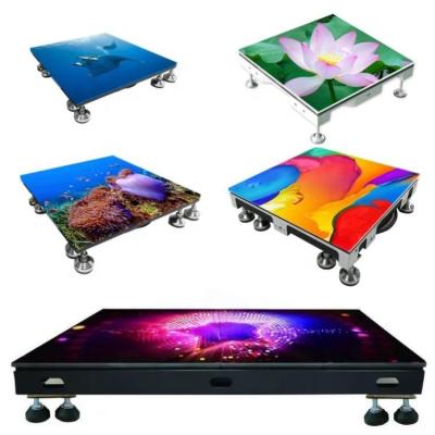 China Floor LED screen 3D Stage DanceDisplay Interactive LED Floor Tile Screen P2.6 P2.97 P3.91 Led Screen for sale