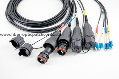 中国 屋外UL94-V0繊維光学のLC 8Coreの単一モード8fiberパッチ ケーブルにFullaxs LCをパッチ・コード 販売のため