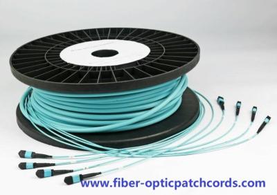 Cina MPO cavo di toppa di modo dei saltatori 9.0mm OD della fibra del centro OM3 di MPO 48 al multi in vendita