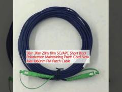 50m 30m 20m 10m SC/APC ショートブーツ偏振 維持パッチコード スロー軸 1060nm PM パッチケーブル