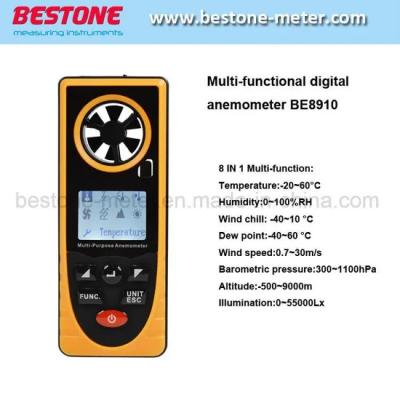 China Multi Purpose Anemometer Measuring Tools 7 In1 Functions Be8910 for sale
