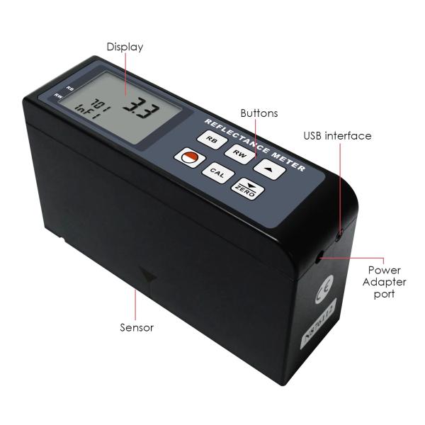 Quality RM-206 Portable Light Reflectance Meter RS-232 Data Output for Coatings / for sale