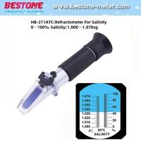 China Customized Handheld Salinity Refractometer HB-211ATC/HB-212ATC for sale