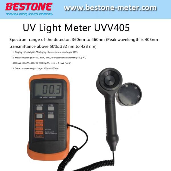 Quality LCD Display UV Light Meter UV Radiometer Uvv405 360nm To 460nm for sale