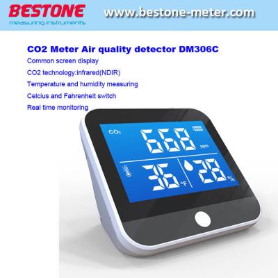 China CO2 Monitor Carbon Dioxide Tester Air Quality Monitor Alarm Temperature Humidity Meter for sale