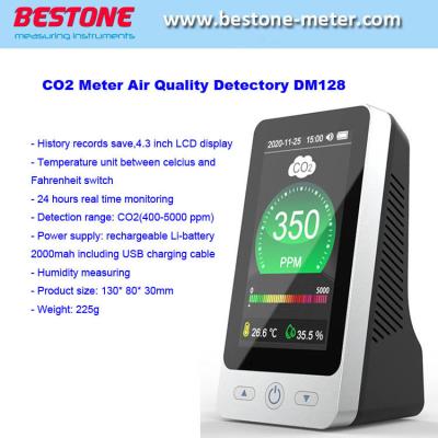 China Desktop CO2 Monitor with Data Logger Logging, CO2 Meter Indoor Air Quality Detector Carbon Dioxide/Temperature Humidity Meter Dm128 for sale