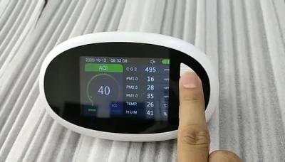 China Desktop CO2 Meter Air Quality Monitor with History Record Saves Temperature Humidity CO2 Detector Gas Analyzer Dm125c for sale