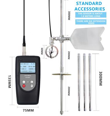China Polluted Water Portable Flowmeter FM-100V10 with Hall Velocity Rotation Sensor for sale