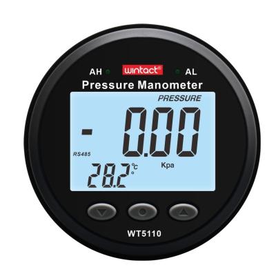 China WT5110 Series RS485 Communication Digital Pressure Manometer with 12 Pressure Units and Differential Pressure Mode for sale