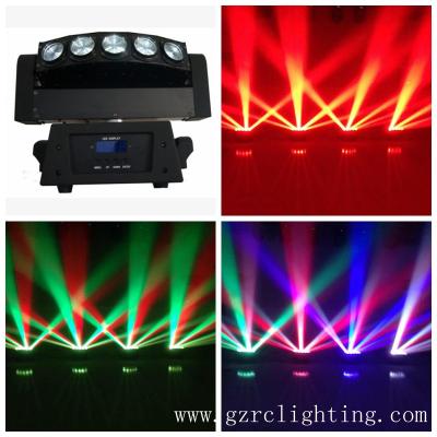 China 5 Eyes x 10W 4 In 1 RGBW Beam LED Moving Head Light for sale
