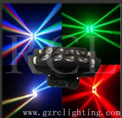 China Single White Or 4 In 1 RGBW 8 Eyes Beam Spider LED Moving Head Light DMX Stage Lighting for sale
