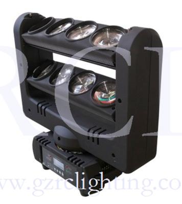 China Unlimited Spider Moving Head Beam Light Black Case LED Double Row 8-eyes 4-In-1 RGBW light for sale