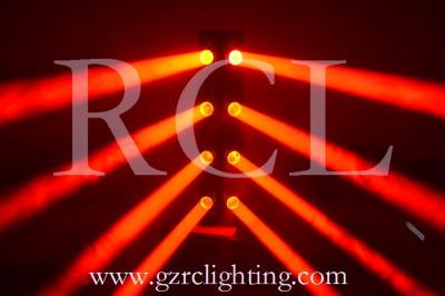 China RGBW Bar Wall Wash Strobe Effect Light Double Row 8 eyes LED Moving Head Light  LED 4 IN 1 for sale