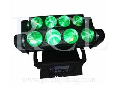 China Led 8Eyes 10W RGBW Moving Head Beam Spider Light Lumen Bulb 80Watt Stage lighting for sale