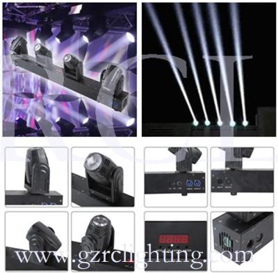 China 10W Mini RGBW CREE LED Beam Moving Head DJ Lighting LED Four Heads Moving Head Beam Light for sale