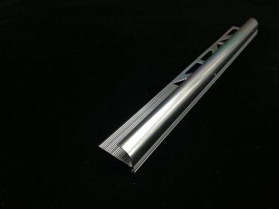 China WM-53D Glossy Silver Aluminium Quarter Round Shape Tile Trim for sale