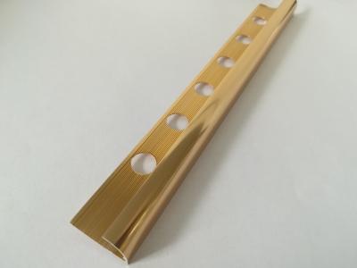 China WM-C-032 Glossy Ti-Gold Aluminium Quarter Round Shape Tile Trim for sale