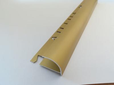 China K13-365 Anodized Light Gold Matt Aluminium Quarter Round Shape Tile Trim, aluminium tile strip for sale