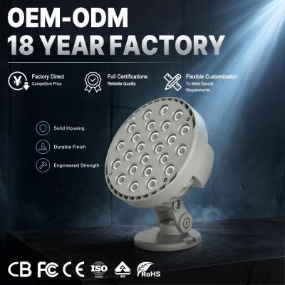 China 24W 36W LED Flood Light IP66 CCT Dimmable CREE SMD DMX512 Control for Hotel Facade Garden Lighting for sale