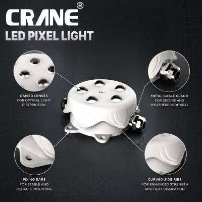 China Facade Decorative Small Round LED Pixel Point Light 1.5W 5LEDs DC24V DMX512 120 Degree Beam Angle for sale