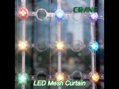 round outdoor flexible led curtain screen 10x10 to 20x20 circular 1 led pixel mesh light