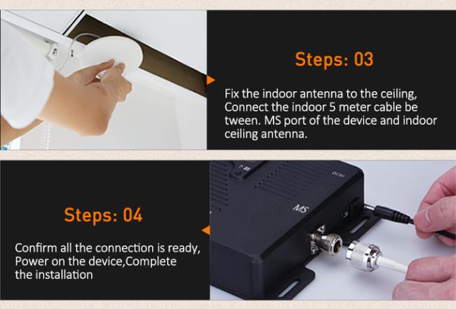 Dual Band Signal Booster 2G 3G 4G 850/2100MHz 70dB Gain Repeater Amplifier 7