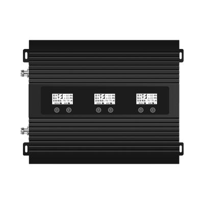 China Powerful 80dB Tri Band Mobile Signal Booster Amplifier 800MHz 900MHz 2600MHz for sale