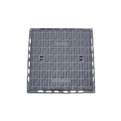China Corrosion Resistant FRP Manhole Cover 600*600mm Medium Duty Sewer Lid smc d400 c250 b125 a15 for sale