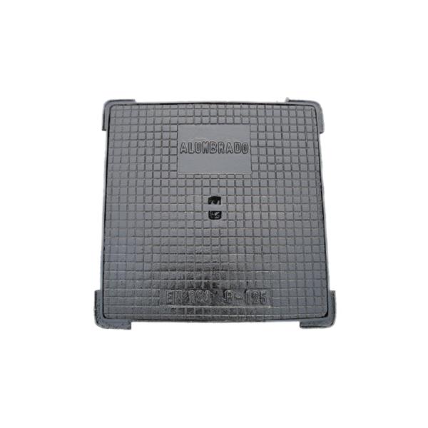 Quality Corrosion Resistant FRP Manhole Cover 600*600mm Medium Duty Sewer Lid smc d400 for sale