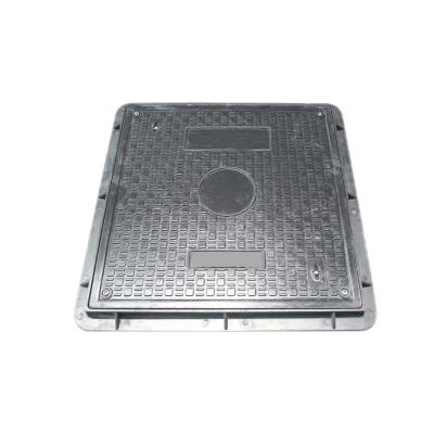 China Fire Resistance Plastic Manhole Covers Threaded Lock Type And With Bolted Lock Type for sale