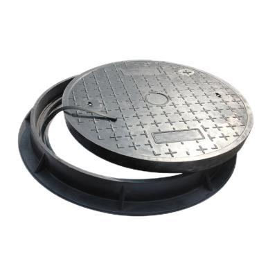 China Fiberglass FRP Gfrp SMC Manhole Cover With Frame Sewage Drain Cover for sale