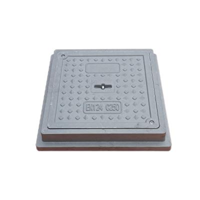 China FRP BMC SMC GRP Composite Resin Fiberglass Manhole Cover Square For Garden Road for sale