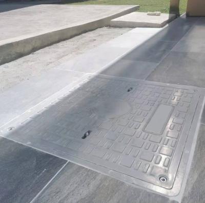 China FRP BMC SMC GRP Composite Resin Fiberglass Manhole Cover Square For Garden Road for sale