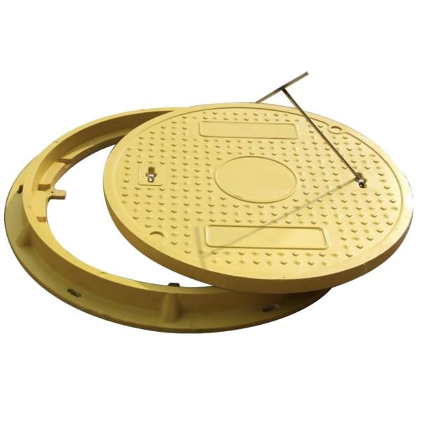 Quality EN124 Certified BMC FRP Manhole Cover With High Load Capacity For Industrial And for sale
