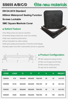 Cina Copertura di manicomio composita SMC 30 anni durata di vita resistente alla corrosione in vendita