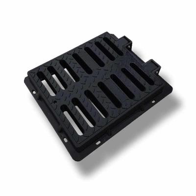 China Reinforced SMC Gully Grid Drain Cover Impact Resistant For Industrial And Commercial Rectangular Gully Grid for sale