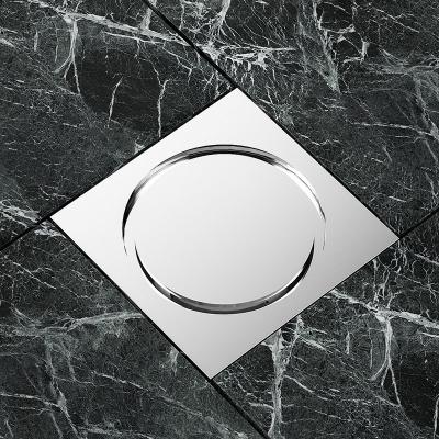 China Home Brass chrome floor drain OEM/ODM Embedded Square Shape for sale